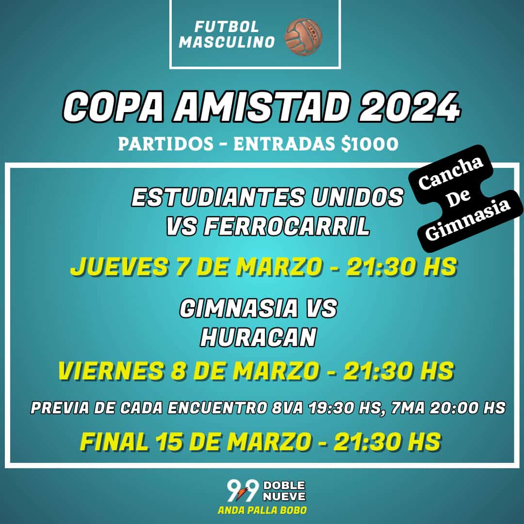Tiene día y horario la final de la Copa Amistad | INFO VERA